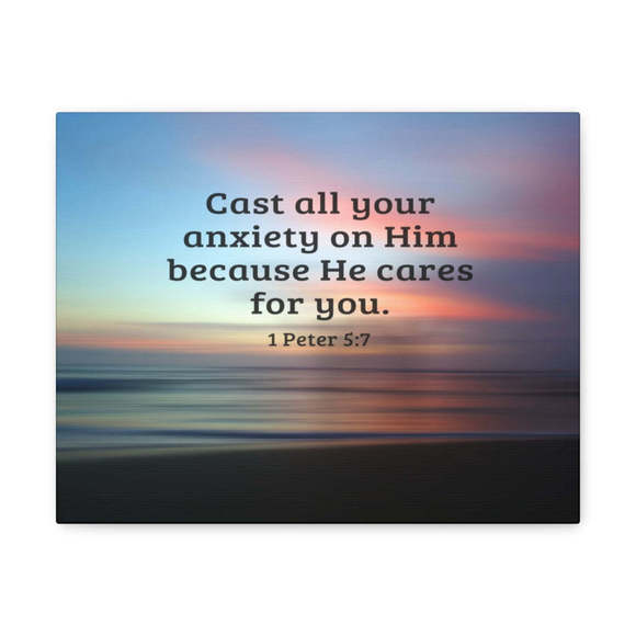 Express Your Love Gifts | Art | Scripture Sign Cast All Your Anxiety On ...